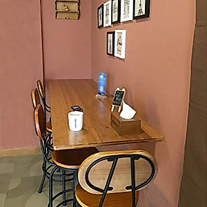 MTYLX Table,Desk,Wall Mounted Bar Dining Table,Foldable Computer Desk Learning Table,Wall-Mounted Study Desk,Size Optional,6040Cm,6040Cm