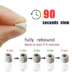 Luckvan Memory Foam Eartips for Sony WF-1000XM4/1000XM5 Replacement Earbuds Tips Sony WF-C500/LinkBuds S/1000XM3 WF-XB700 WI-1000X fit Charging Case 4 Pairs Gray Small