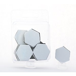 Value Pack of 24 - Dry Erase - Reusable - Blank 1" Hexagon Hex Board Game Chits Tiles Counters Markers DIY D&D
