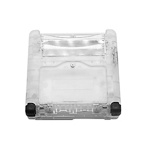Cowhilan Replacement Clear Full Housing Shell Case Compatible with Gameboy Advance SP GBA SP Console, Send with Game Card Shell, Transparent