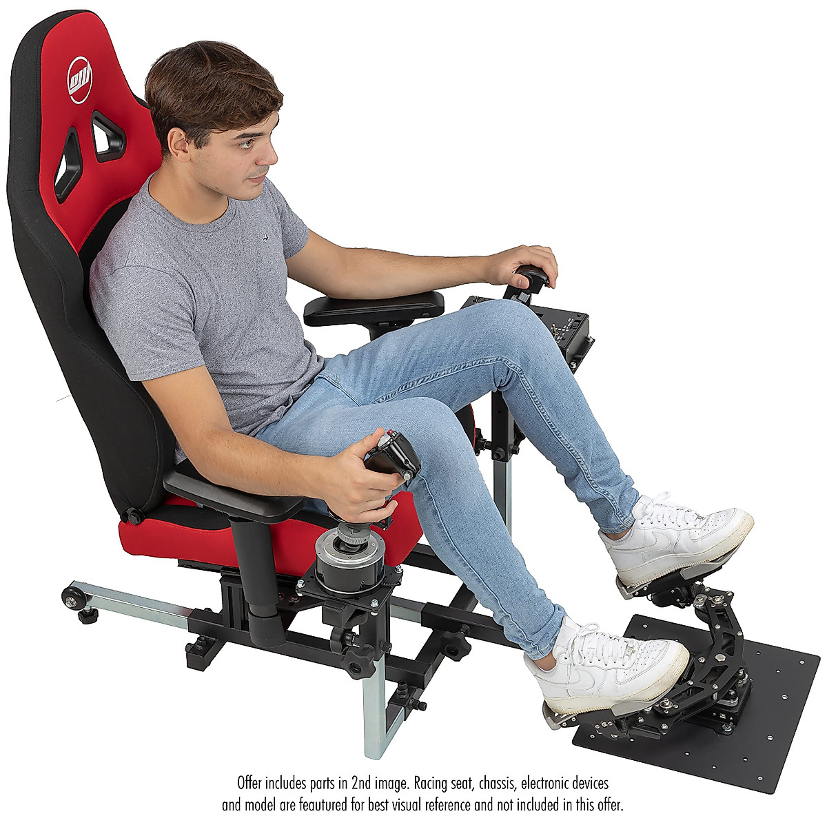 OpenWheeler | Configuration 2 | Flight Simulator HOTAS Side by Side Mount | Fits Thrustmaster Warthog, VirPil WarBRD, MongoosT-50CM2, VKB Gunfighter, WinWing Orion, Super Libra VirPil MongoosT-50CM3