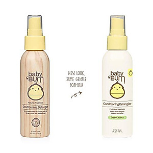 Baby Bum Conditioning Detangler Spray | Leave-In Conditioner Treatment with Soothing Coconut Oil| Natural Fragrance | Gluten Free and Vegan | 4 FL OZ