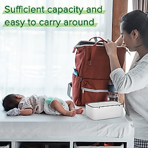 Flenpptly Baby Wipes Dispenser, Wipes Case Baby Wipe Holder Keeps Wipes Fresh, Non-Slip, Easy Open & Close (Gray)