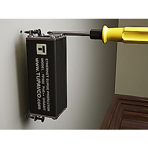 Ethernet Surge Protector (10 Pack) Gigabit PoE++ 154W/3.2A -Mounting Flange (Gas Discharge Tube) Metal Shielded RJ45 Lightning Suppressor LAN Network CAT5/CAT6 Thunder Arrestor 1000 Mbps Tupavco TP302