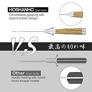 HOSHANHO Damascus Chef Knife 8 Inch, Professional 67 Layers VG-10 Super Steel Kitchen Knife, Ultra Sharp Japanese Cooking Knife with Ergonomic Olive Wood Handle