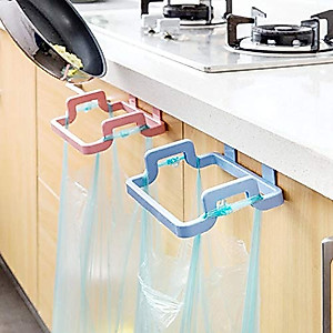 Storage Rack Kitchen Cabinet Door Back Garbage Trash Bag Towel Hanging Holder Rack Organizer