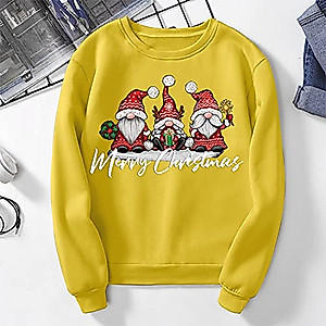 SNKSDGM christmas sweatshirt knit top snowflake reindeer tops blouse party fringe mini bodycon sweater dress waffle double layers oversized white shirts for women black pants for women ugly xmas