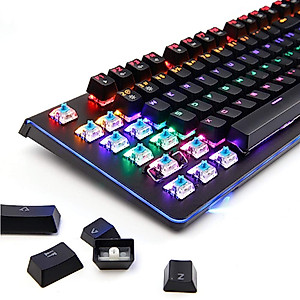 Wyyggnb Gaming Keyboard Computer Wired Mechanical Keyboard Computer Wired USB Plug Keyboard Color Illuminated Game Typing Office Mechanical Axis Touch Keyboard