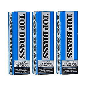 Top Brass ZP-11 Anti Dandruff Hair Cream (Creme) (Pack of 3)