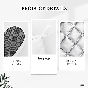 America Flag and Eagle Printed Oven Mitts Heat Resistant Oven Gloves Non-Slip Silicone Kitchen Gloves for Cooking Baking BBQ Gloves 1 Pair