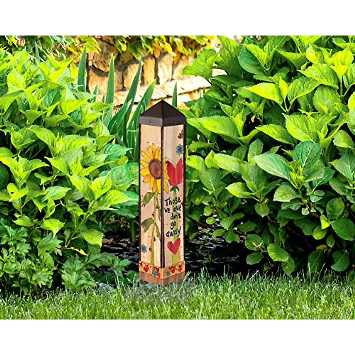 Studio M with Us Everyday Art Pole Outdoor Decorative Garden Post, Made in USA, 20 Inches Tall