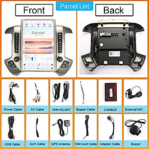 NAKEVICH 14.4 Inch Qualcomm Android 11 Car Radio for Chevrolet Silverado GMC Sierra 2014-2019 Stereo Upgrade Tesla Style Dash 2K IPS Touch Screen Android Auto GPS Navigation Multimedia Play