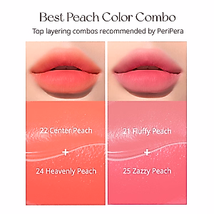 Peripera Ink Airy Velvet Lip Tint, Liquid Lip (0.14 fl oz, 022 CENTER PEACH)