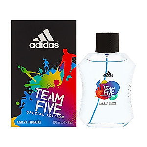 adidas Team Five Special Edition Eau De Toilette Spray for Men, 3.4 Fl Oz