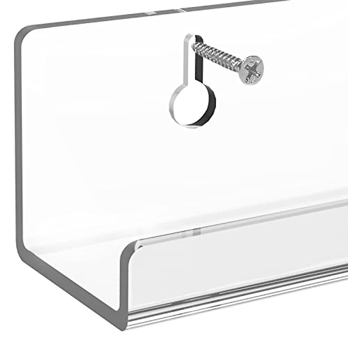 ULENDIS 12 Pack Vinyl Record Shelf Wall Mount, Clear Acrylic Album Record Holder for Display Daily Listening, Floating Shelves with Installation Hardware and Tools