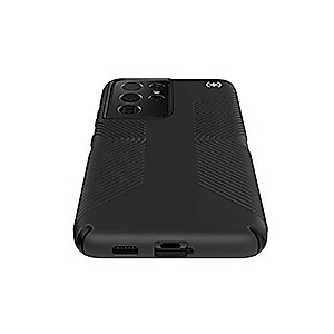 Speck Products Presidio2 Grip Samsung Galaxy S21 Ultra 5G Case, Black/Black/White