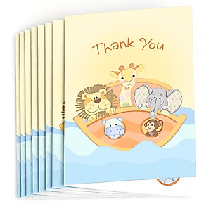 Big Dot of Happiness Noah's Ark - Baby Shower Thank You Cards (8 count)