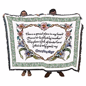 Pure Country Weavers Grandmothers - Tender Love Blanket by Audrey Jean Roberts - Gift Tapestry Throw Woven from Cotton - Made in The USA (72x54)