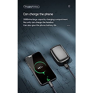 Wireless Earbuds, Bluetooth 5.1 Headphones 120h Playtime with Digital LED Display, IPX7 Waterproof Earphones with Dual Mic, True Wireless Stereo HiFi Headphones for Sports/Work/Home