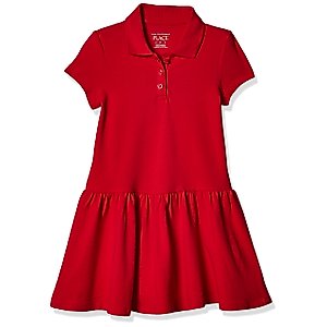 The Children's Place Baby Girls and Toddler Short Sleeve Pique Polo Dress