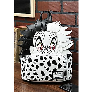 Loungefly Disney Villains Cruella De Vil Spots Cosplay Womens Double Strap Shoulder Bag Purse