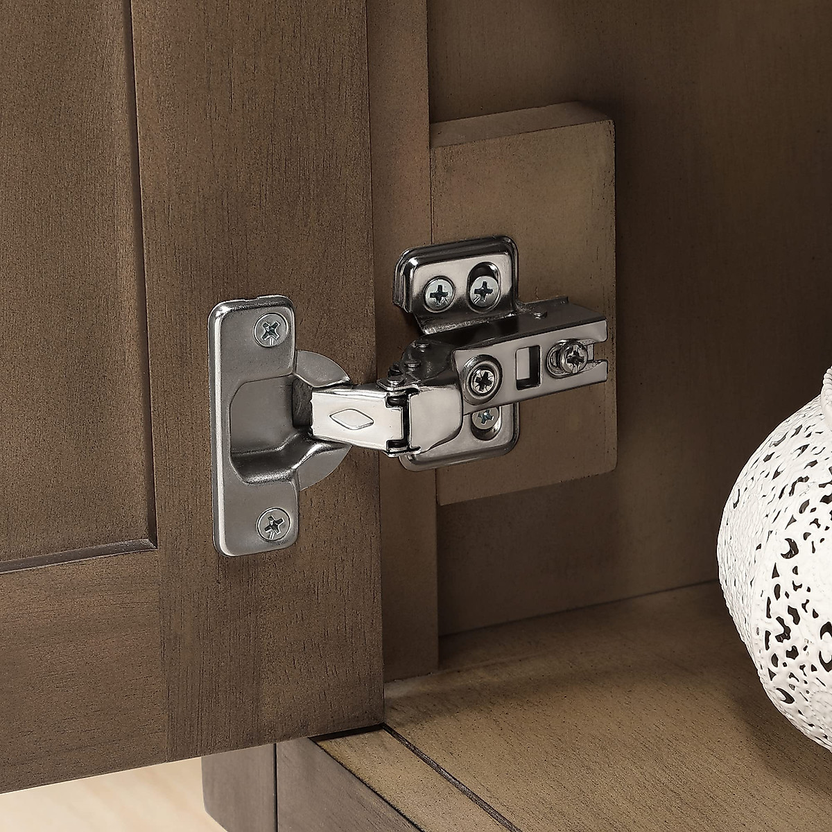 OVE Decors Maya Plus 72 in. Double Sink Bathroom Vanity in Almond Latte Finish, Black Hardware and Included Power Bar