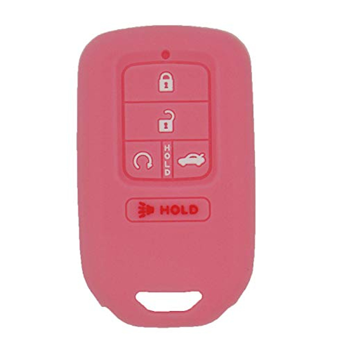 LemSa 2Pcs Keyless Entry Remote Car Smart Key Fob Outer Shell Cover Rubber Protective Case for Honda Civic Accord Pilot CR-V Pilot EX EX-L 2019 2018 2017 2016 2015 A2C81642600, Black+Pink