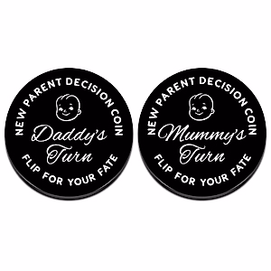 New Baby Gifts for New Parents Pregnancy Gifts for Women Men Double Sided Decision Coin for First Time Moms Dads Christmas Birthday Present Mummy to Be