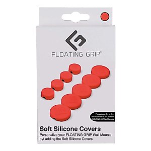 Wall Mount Covers Caps by FLOATING GRIP - Add a bright color to your FLOATING GRIP Wall Mount - Compatible with FLOATING GRIP Wall Mounts (Red)