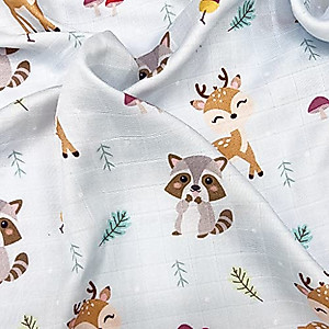 Baby Ginger Silky Washcloth, 70% Bamboo 30% Cotton Washcloth for Girls, Boys and Adult, Ideal for Newborn & Infant (Forest Friend)