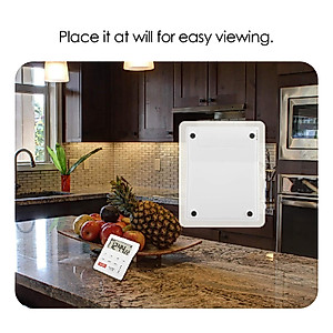 Jayron Desktop Digital Countdown Kitchen Timer,Clock,Counting,Loud Alarm,Battery Replaceable,for Wedding Retired Lab Homework Exercise Sports Fitness Classroom Meeting Work Kitchen Cooking(White)