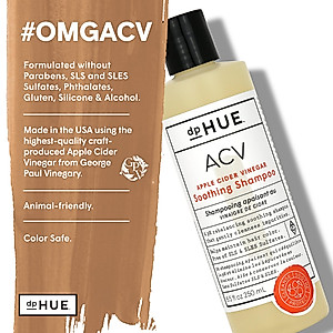 dpHUE ACV Soothing Shampoo, 8.5 Fl Oz - Sulfate Free Dry Scalp Shampoo For Color Treated Hair With Apple Cider Vinegar, Ginger Root, Lavender and Aloe