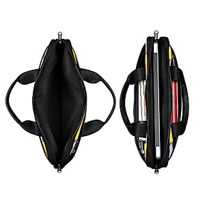 Stationery Colorful Laptop Computer Bag Waterproof Shoulder Messenger Bag 13-15 inch Durable Laptop Tote Bag with Shoulder Strap Handle Lightweight Crossbody Briefcase