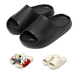 Giuyasys Unisex Massage Slides House Shoes Non-Slip thick Soft Platform Slide Sandals for Women Men Indoor Outdoor Shower Bathroom Slipper for Adult Couples