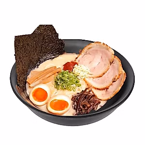 Lucky Star Melamine Round Bowls Set Ramen Vietnam Pho Noodles Soup Bowls, 8-1/16"dia. X 3-1/16” H (Capacity: 48 oz), Black (24)