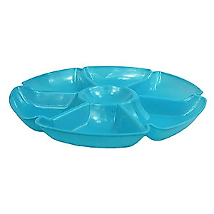 4 Black Duck Chip N Dip Hard Plastic 12-Inch Round 7-Section Serving Trays! Assorted Colors