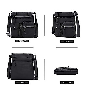 Angel Kiss Crossbody Bags for Women Washed Leather Shoulder Bags Multi Pocket Soft Hobo Purses and Medium Handbags