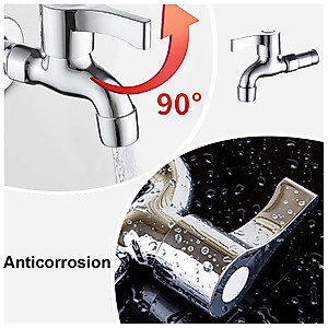 Cold Water Faucet G1/2 Interface Wall Mounted Faucet Mop Pool Faucet Water Faucet Copper Core Single Handle Tap Splash Proof Faucet for Family Hotels and Gardens