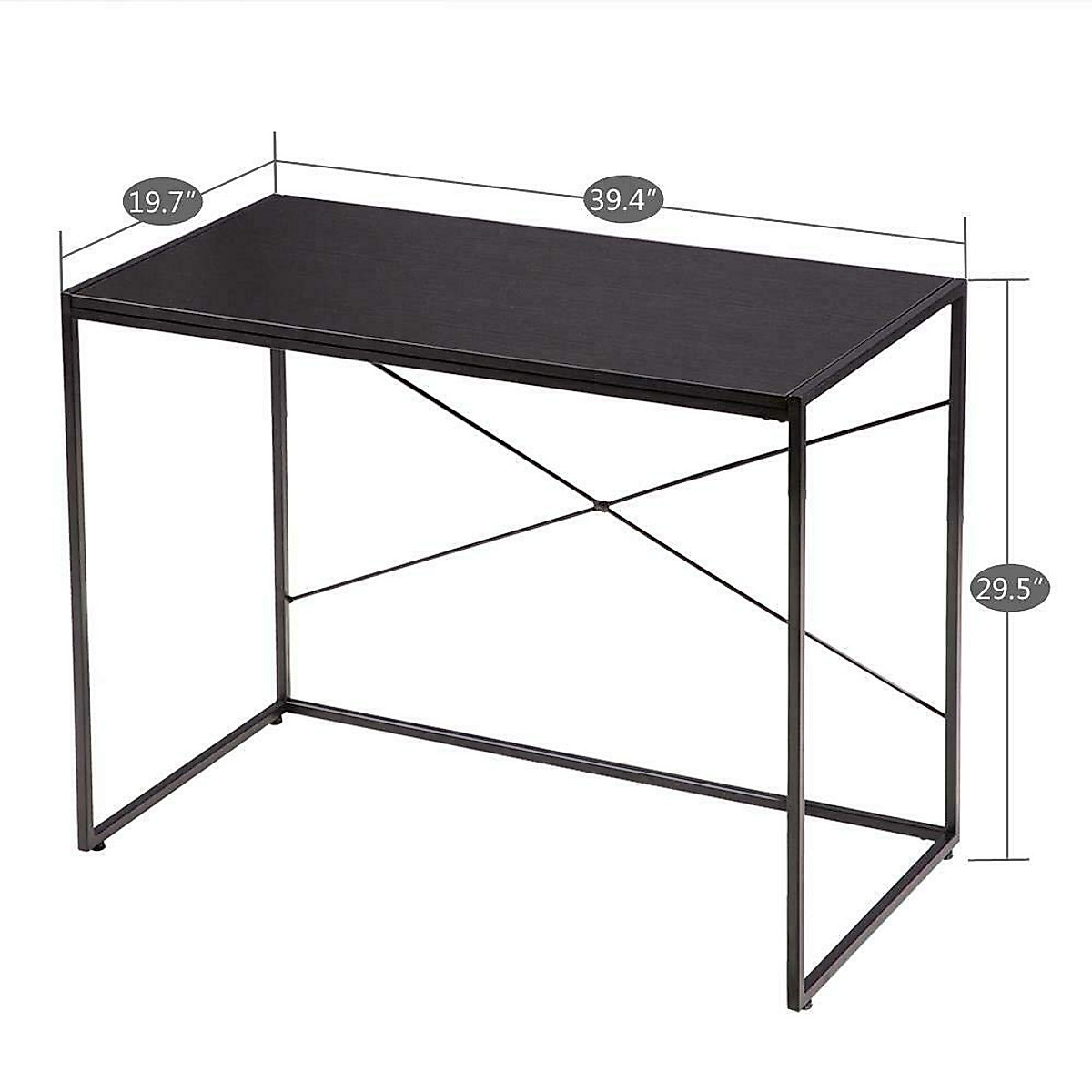 TimmyHouse Desk Writing Home Office Computer Modern Simple Study Industrial Style Black New