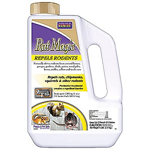 Bonide Rat Magic Rodent Repellent, 5 lb. Ready-to-Use Granules for Indoor & Outdoor Rodent Control, People & Pet Safe