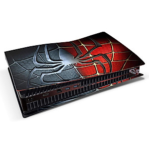 PS5 Disk Console Spider Skin Decal Vinal Sticker + 2 Controller Skins Set