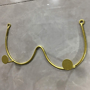 Hat Hooks Boob-Shaped Wall Mounted Hanger with 2 Hooks - Towel Holder Robe Rack for Bathroom - Jewelry Organizer Decorative Creative Coat Hook (Medium-Gold)