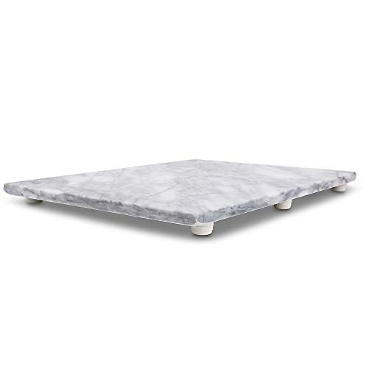 Villa Acacia Marble Cutting Board - 16 x 12 Inch Marble Slab Pastry Board for Charcuterie, Cheese, Dough, Dessert - Decorative Stone Cutting Board for Kitchen and Home﻿