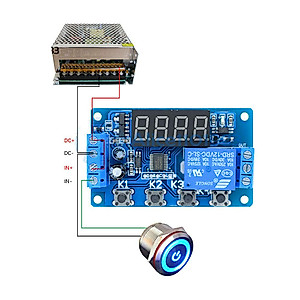 Digital 12V LED Display Timer Automation Delay Relay Programmable Module Switch