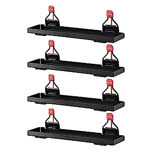Rubbermaid Heavy Duty Outdoor Metal Backyard Shed Accessories Small Shelf, Holds Up to 20 Pounds and Maximizes Space for Tools (4 Pack)