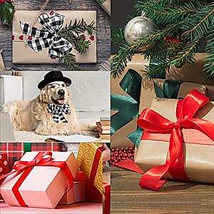 Ackitry Extended Bow Maker for Ribbon for Wreaths, Wooden Ribbon Bow Maker with Twist Ties and Instructions for Creating Gift Bows, Hair Bows, Corsages, Holiday Wreaths, Various Crafts