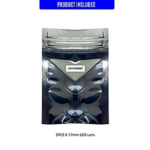 5PCS X 17MM Glass Lens Thickness 7.8MM Flat Convex Lens 17MM x H7.8MM x F9MM Optical Glass Convex Lens 17mm Lens for LED JIATONG