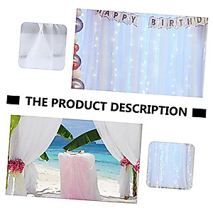 DECHOUS 1pc Chiffon Backdrop Curtain Wedding Backdrop Curtain Macrame Curtain Background Drapery Arches for Weddings White Wedding Dresses for Bride White Decor Wedding Background Drapery