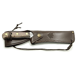Puma Automesser Plumwood German Made Hunting Knife with Leather Sheath