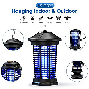 TELARD 20W Electronic Bug Zapper for Indoors Outdoor, Effective 4200V Electric Mosquito Zappers, Insect Fly Trap 2150 Sq. Ft Coverage Mosquito Killer for Home, Backyard, Garden, Patio